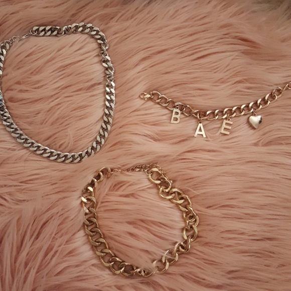 Forever 21 | Accessories | Bundle Of Forever 2 Braclet Necklace And ...